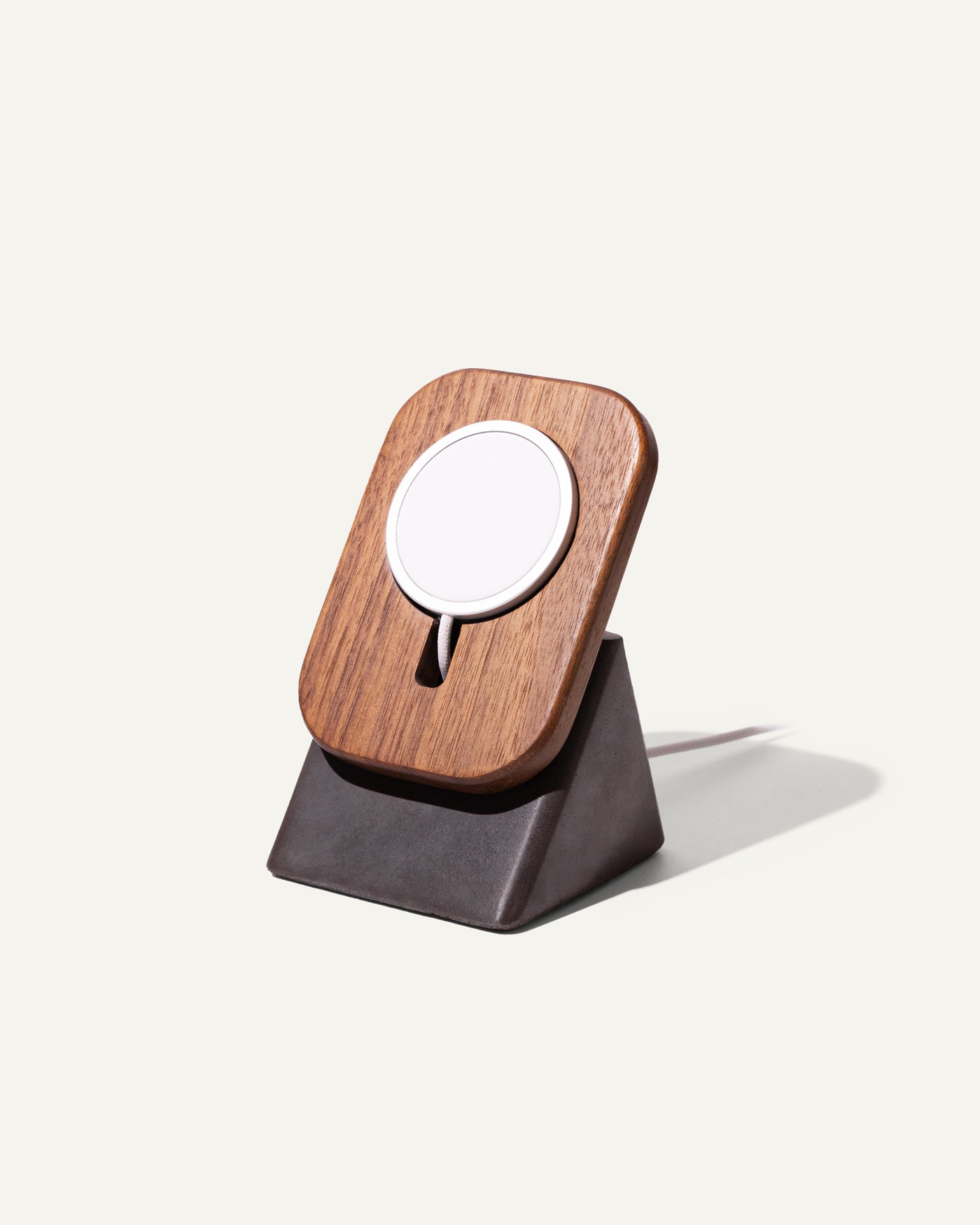 MagSafe Charging Stand - Upright Two (Walnut / Charcoal) | Modhaus